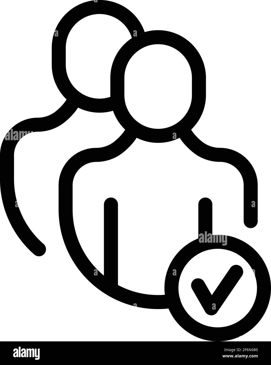 Users info icon. Outline users info vector icon for web design isolated ...