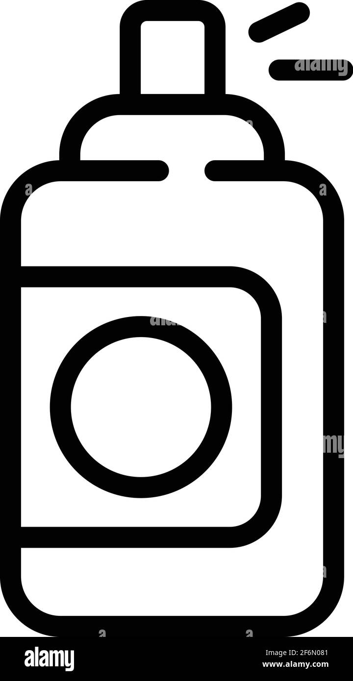 Solarium spray icon. Outline Solarium spray vector icon for web design ...