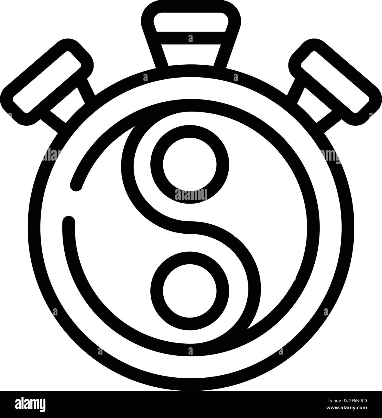 Yin yang icon. Outline Yin yang vector icon for web design isolated on ...