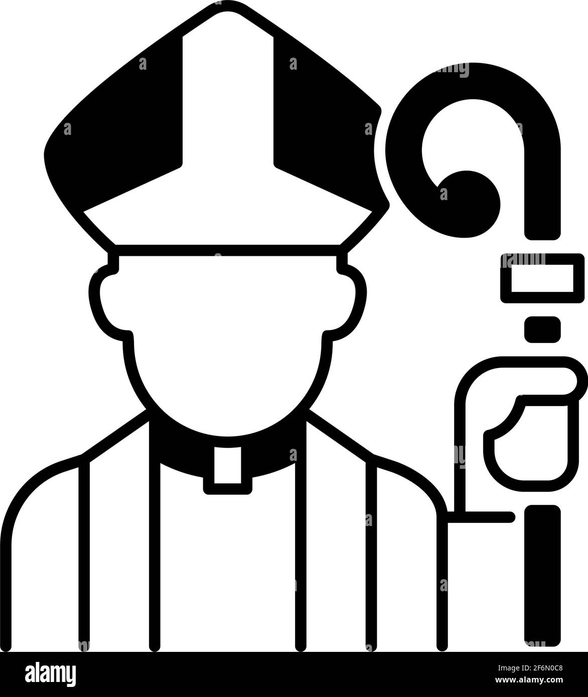 Clergy black linear icon Stock Vector Image & Art - Alamy
