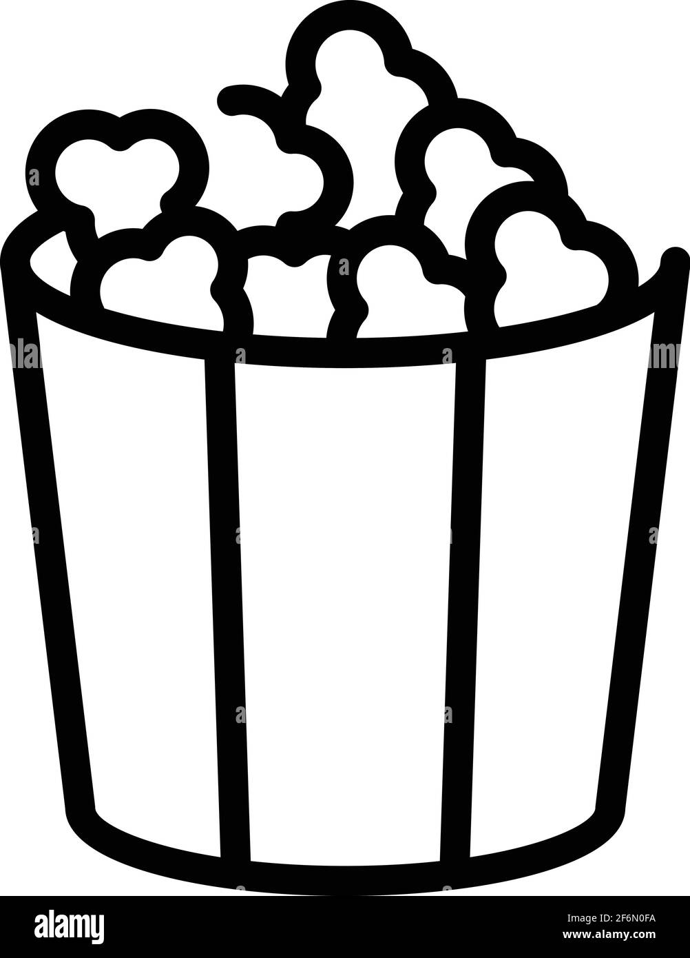 Popcorn pack icon. Outline popcorn pack vector icon for web design ...