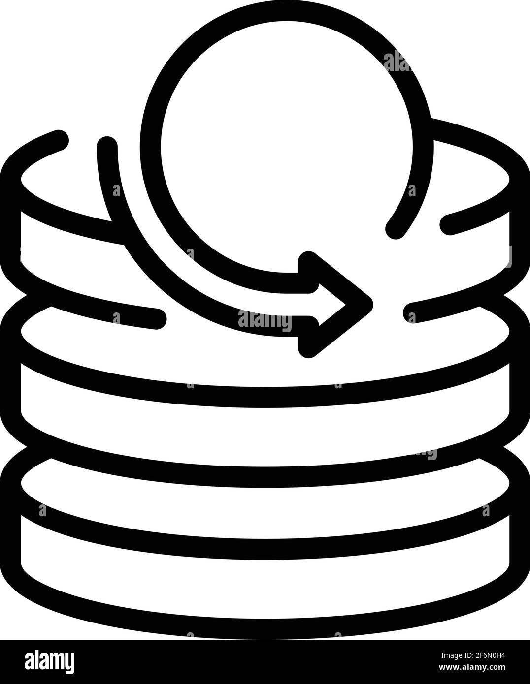 Database Sync Icon Outline Database Sync Vector Icon For Web Design