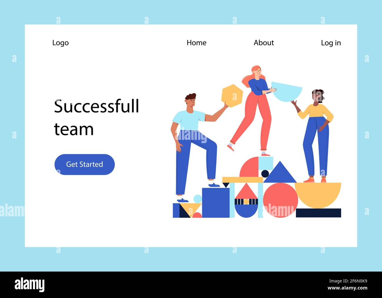 Teamwork geometric shapes Stock Vector Image & Art - Alamy