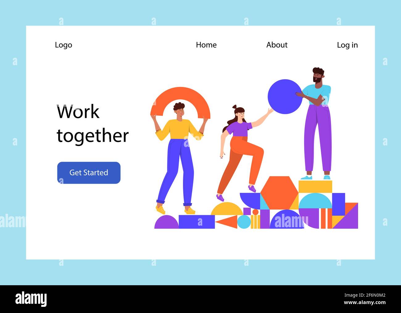 Teamwork geometric shapes Stock Vector Image & Art - Alamy