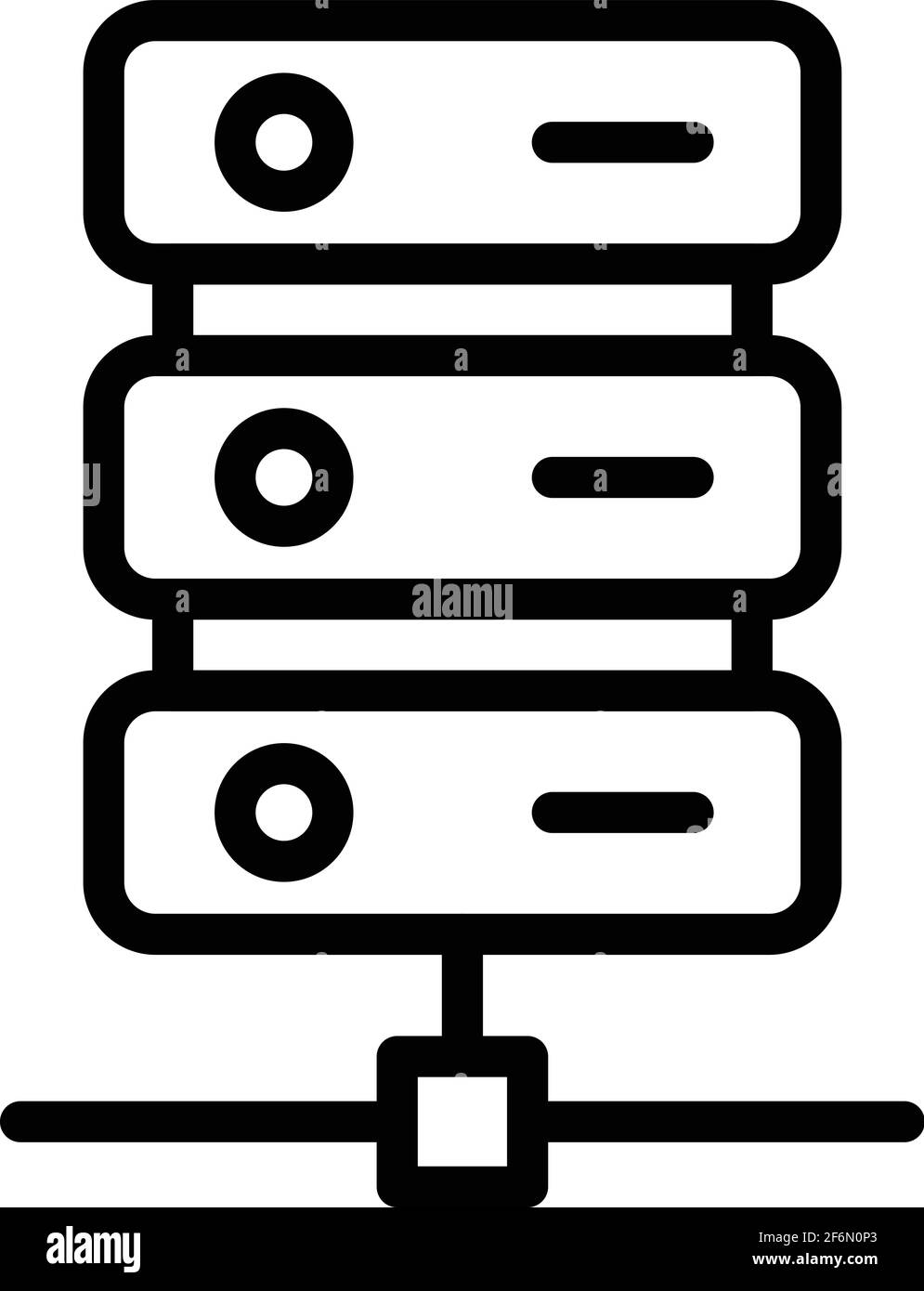 Server backup icon. Outline Server backup vector icon for web design ...