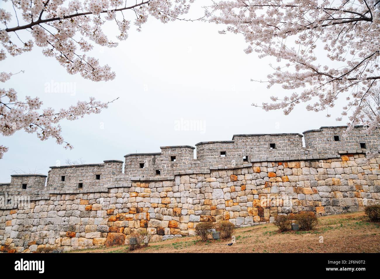 Hwaseong Fortress at spring in Suwon, korea Stock Photo - Alamy