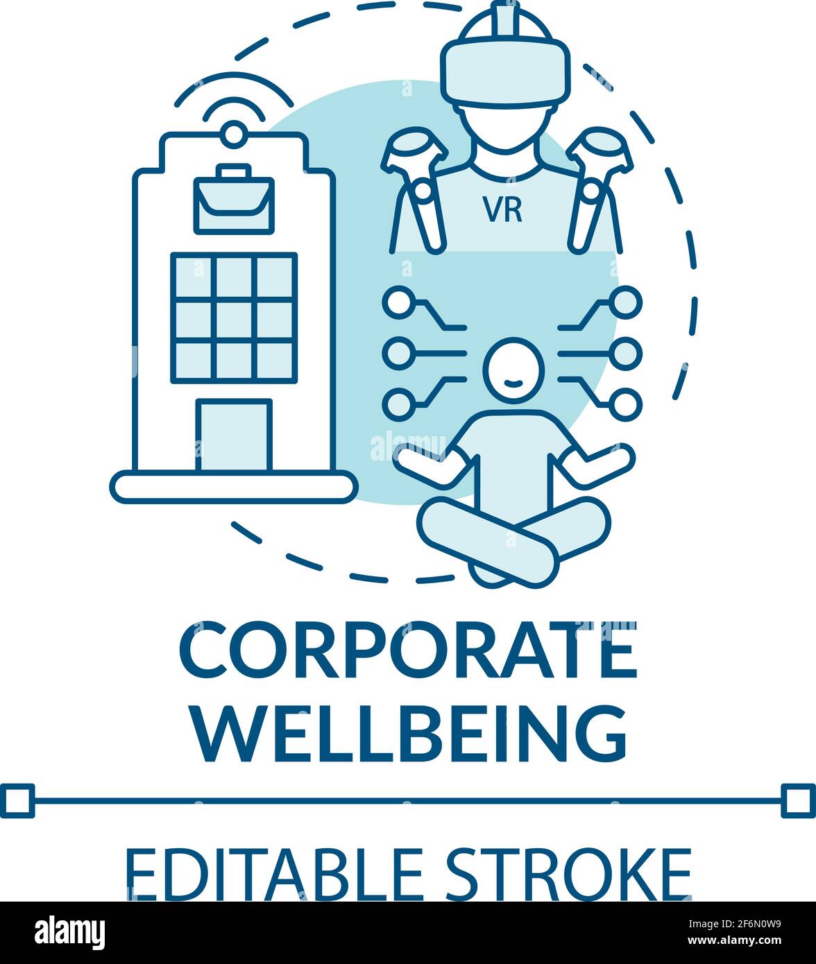 Corporate wellbeing concept icon Stock Vector Image & Art - Alamy