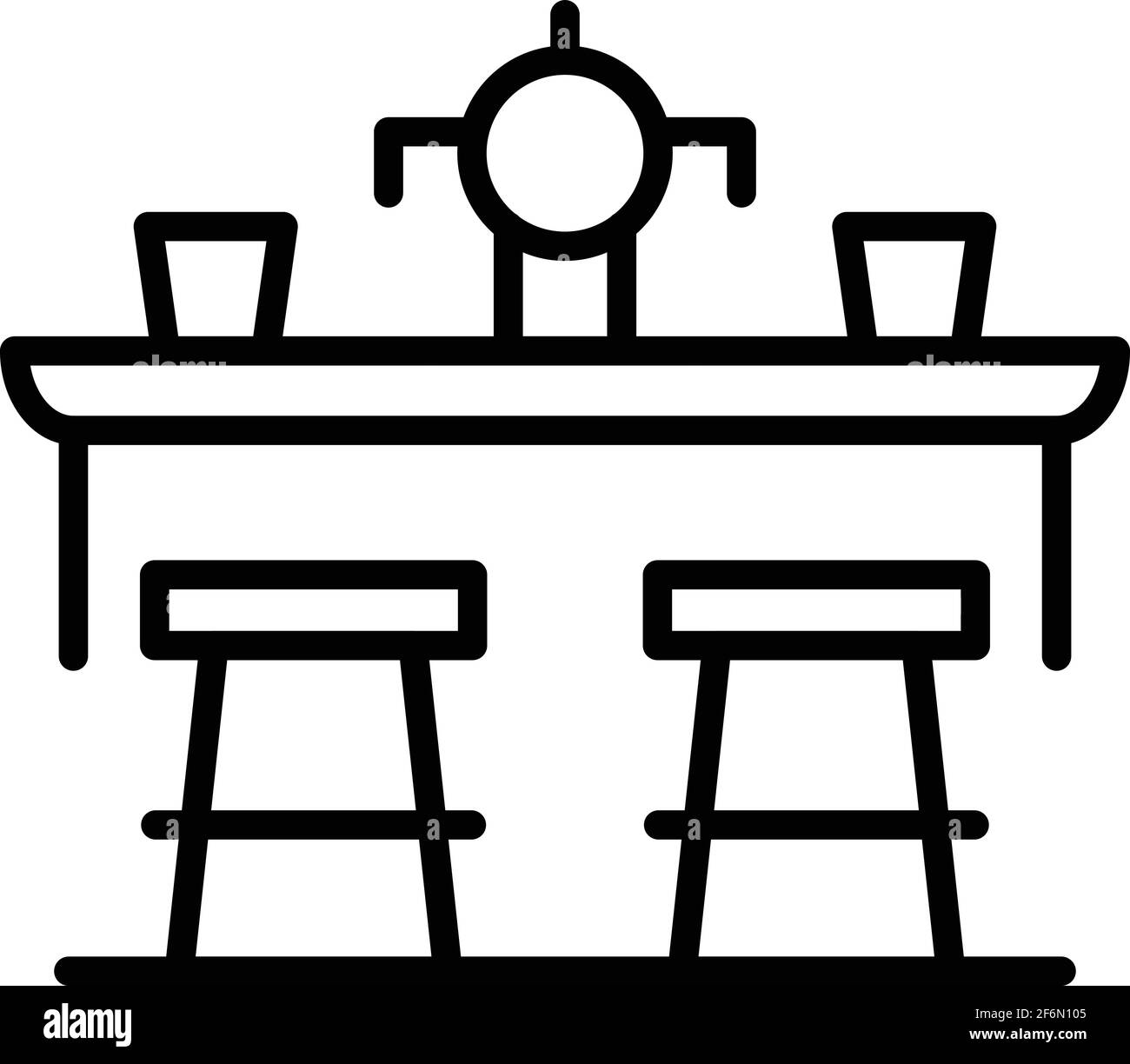 Beer counter icon. Outline Beer counter vector icon for web design ...