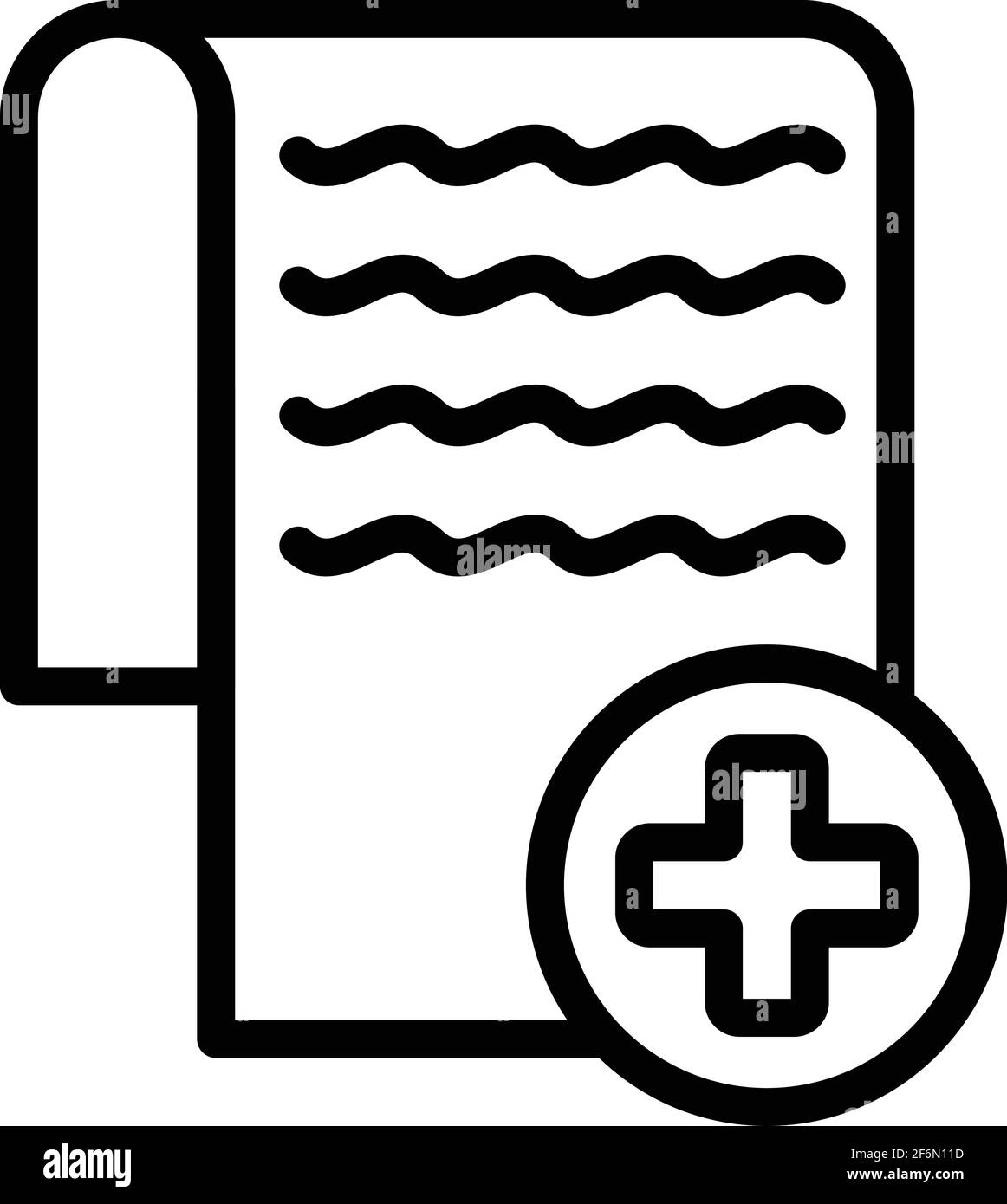 Medical recipe icon. Outline medical recipe vector icon for web design ...