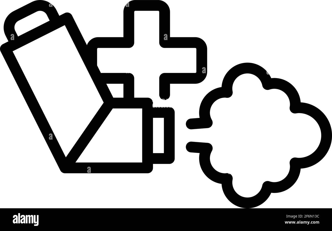 Medical inhaler icon. Outline medical inhaler vector icon for web ...