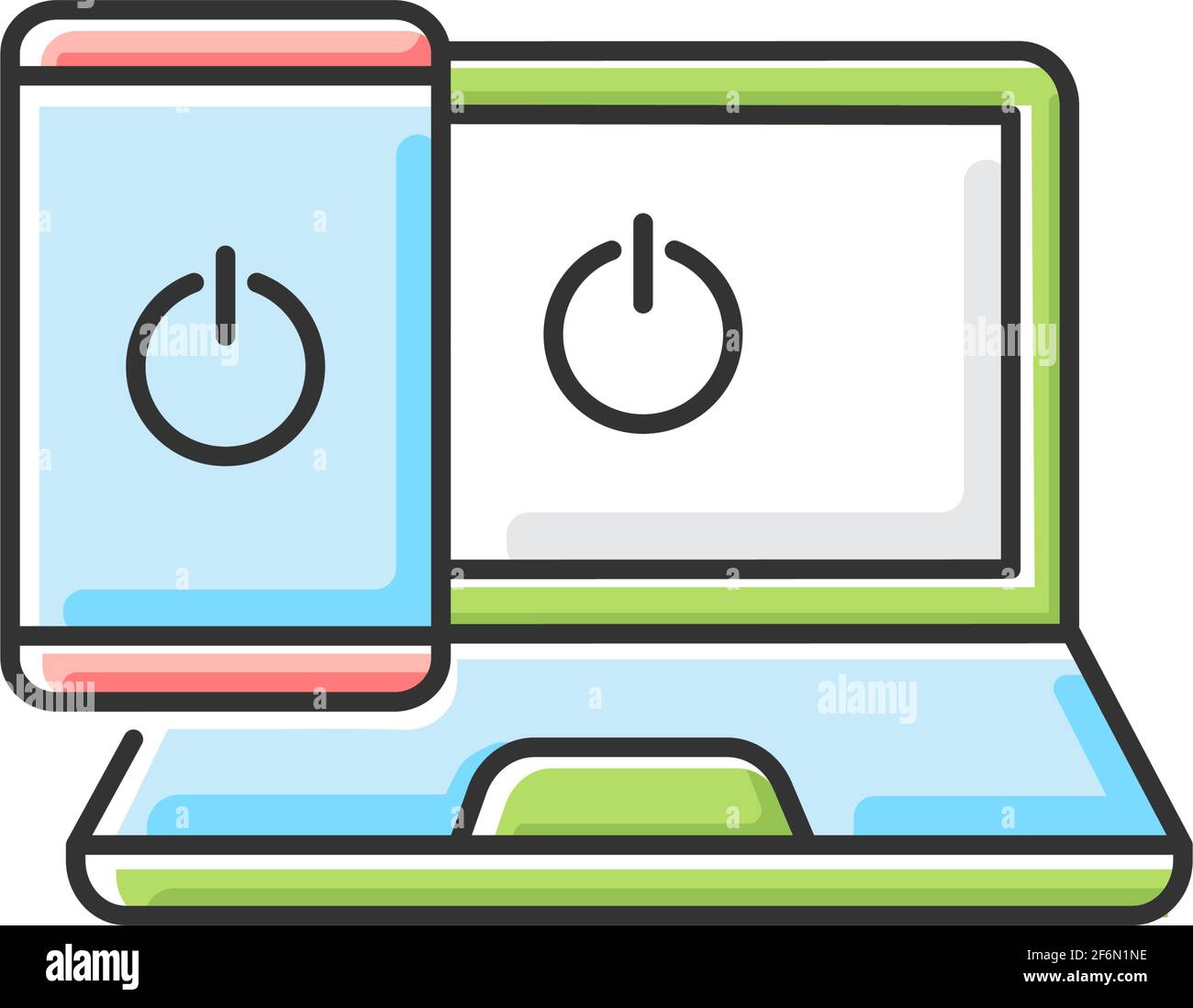 Going offline RGB color icon Stock Vector Image & Art - Alamy