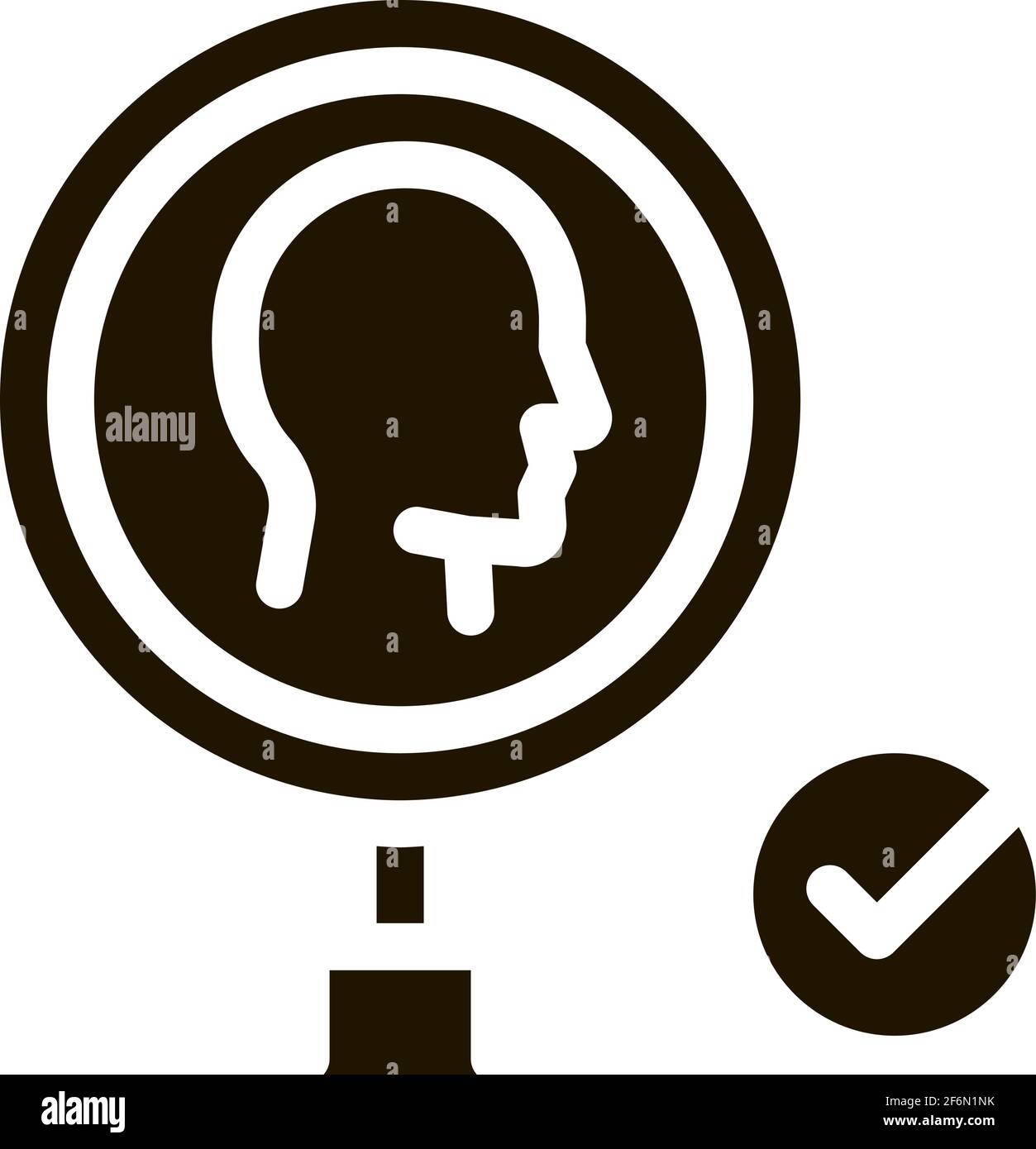 human research approved mark icon Vector Glyph Illustration Stock ...