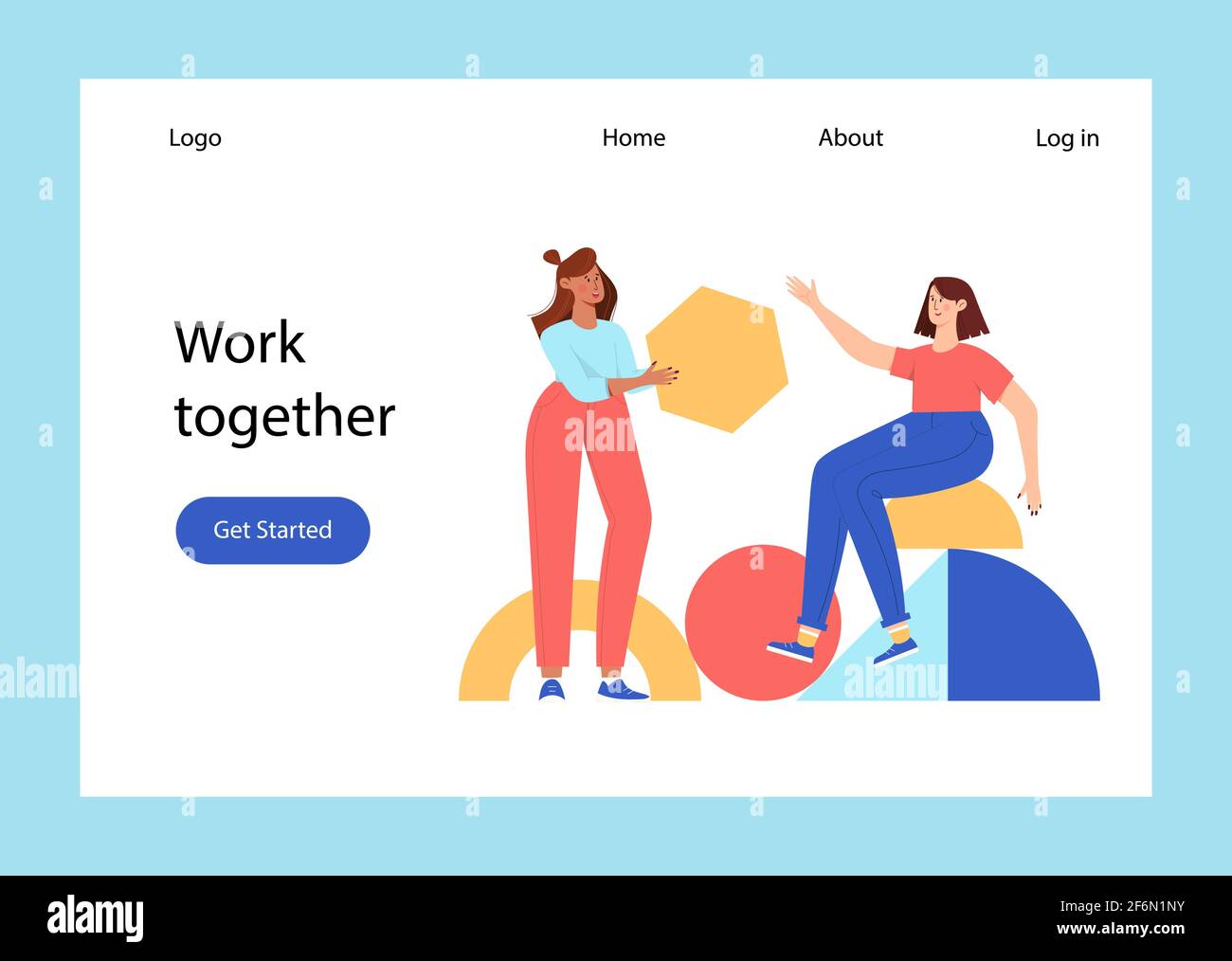 Teamwork geometric shapes Stock Vector Image & Art - Alamy