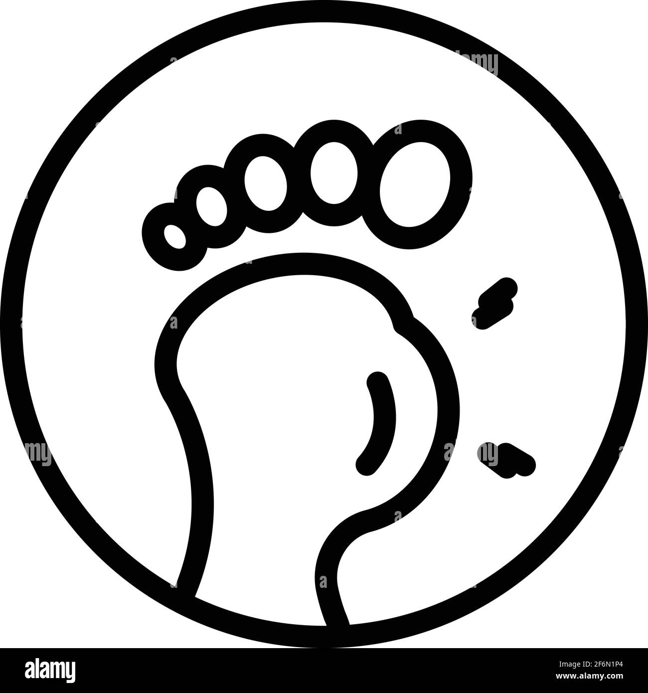 Foot inflammation icon. Outline Foot inflammation vector icon for web ...