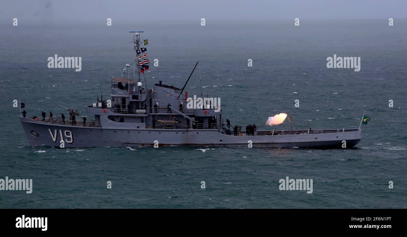 salvador, bahia / brazil - june 11, 2019: vessel Cv Caboclo - V-19 is a ...