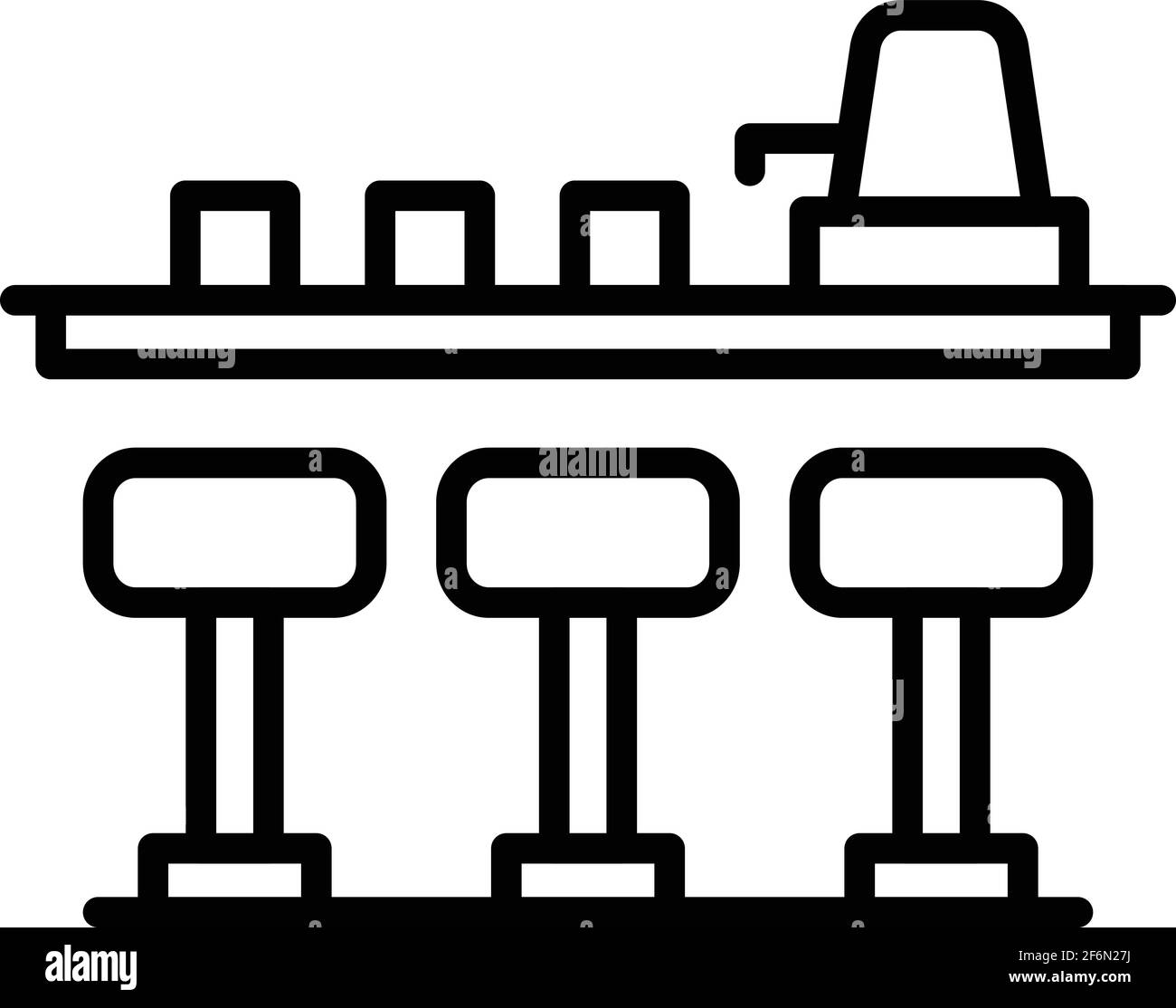 Beverage counter icon. Outline Beverage counter vector icon for web ...