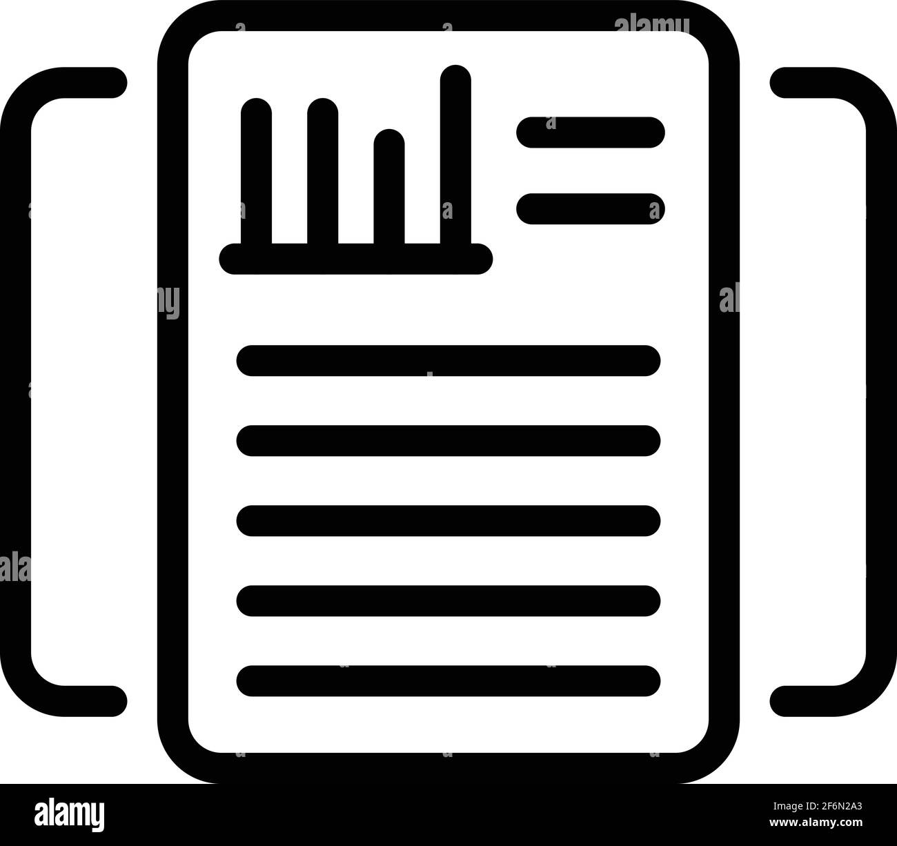 Report service icon. Outline report service vector icon for web design ...
