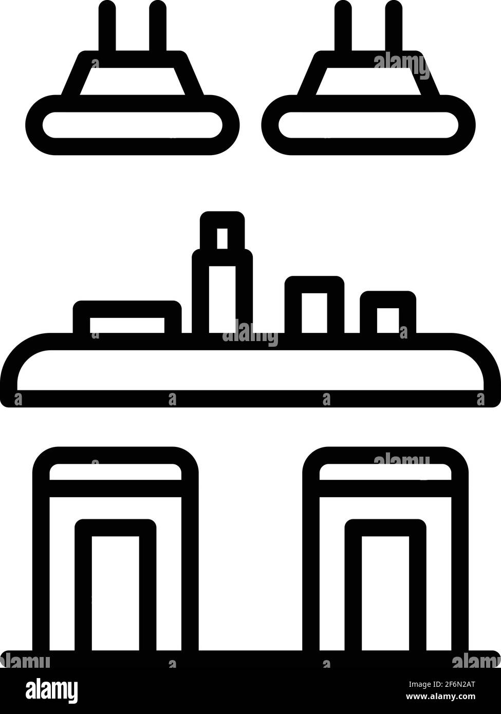 Bottle counter icon. Outline Bottle counter vector icon for web design ...