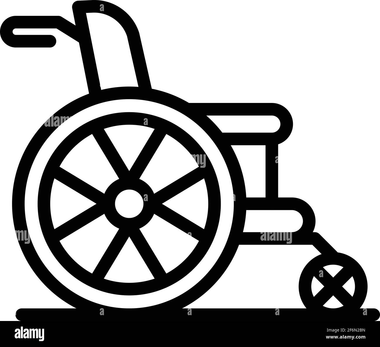Wheelchair icon. Outline Wheelchair vector icon for web design isolated ...