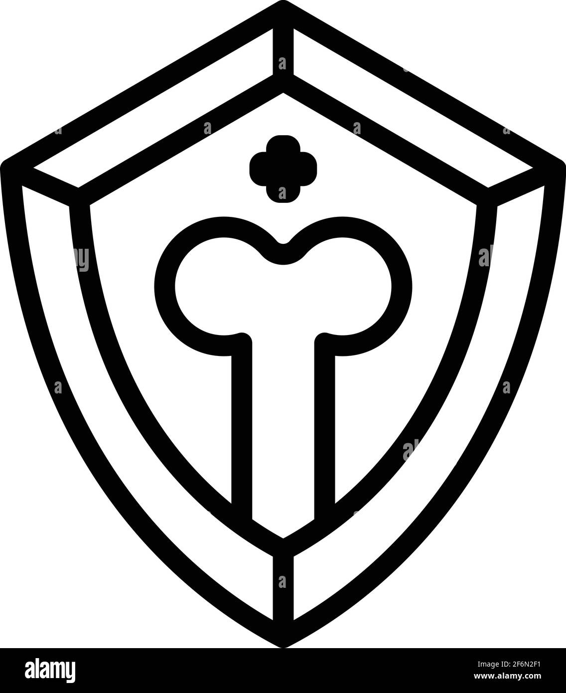 Bone protection icon. Outline Bone protection vector icon for web ...