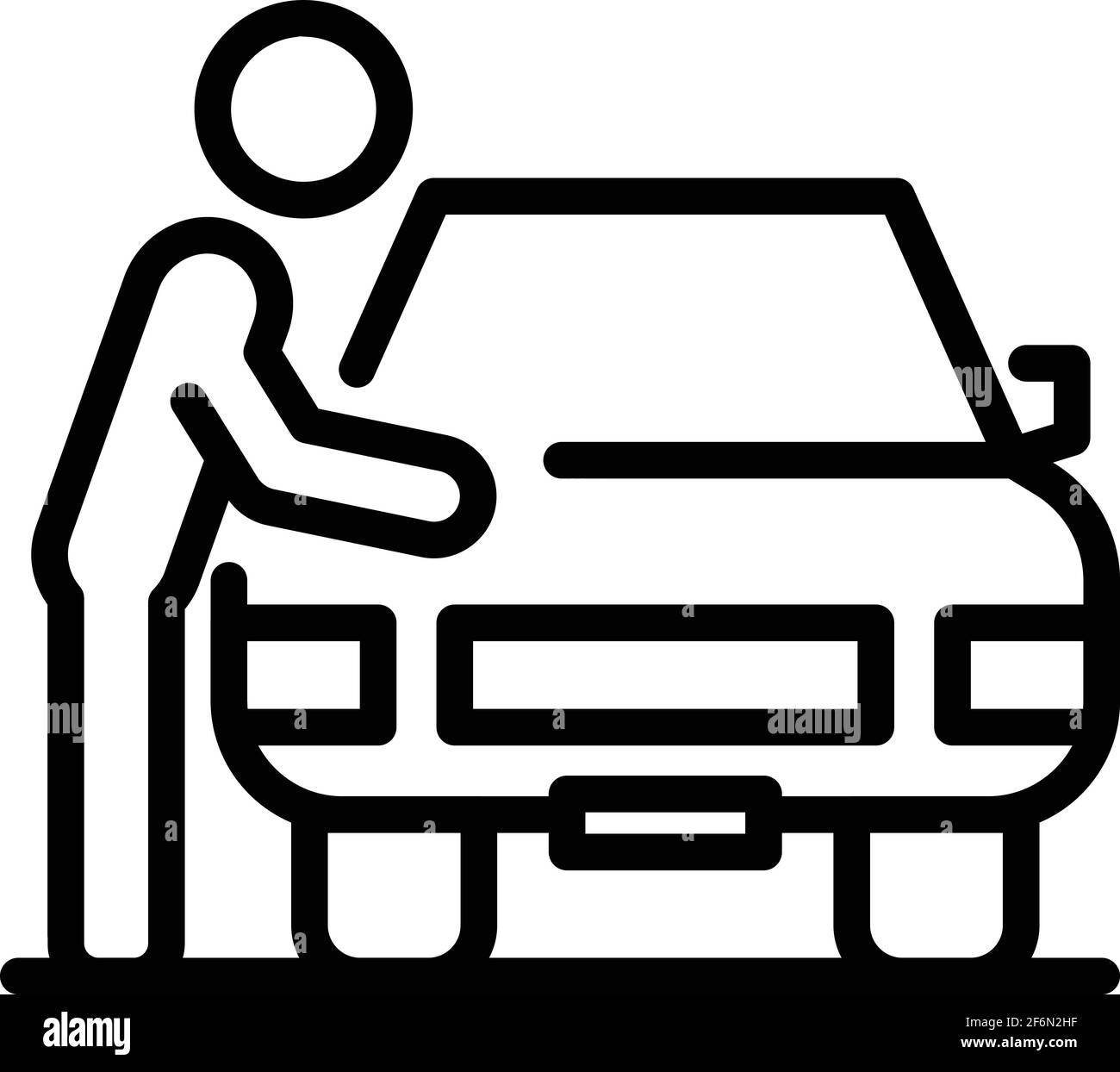 Car owner icon. Outline Car owner vector icon for web design isolated ...