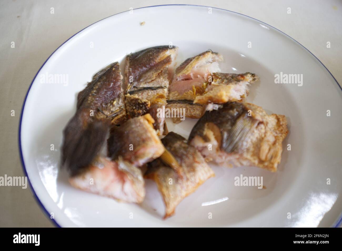 Thai cuisine , Fried Sun dried Snakehead Fish Stock Photo - Alamy