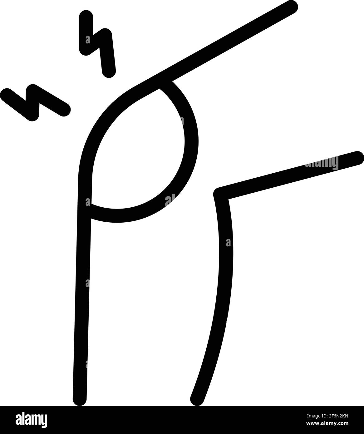 Knee kid pain icon. Outline Knee kid pain vector icon for web design ...