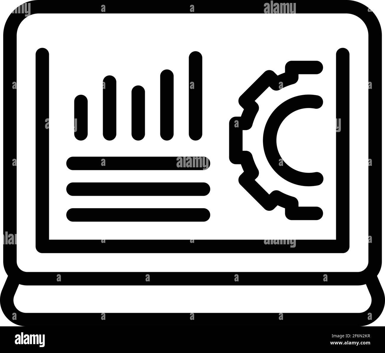 Business report icon. Outline business report vector icon for web ...