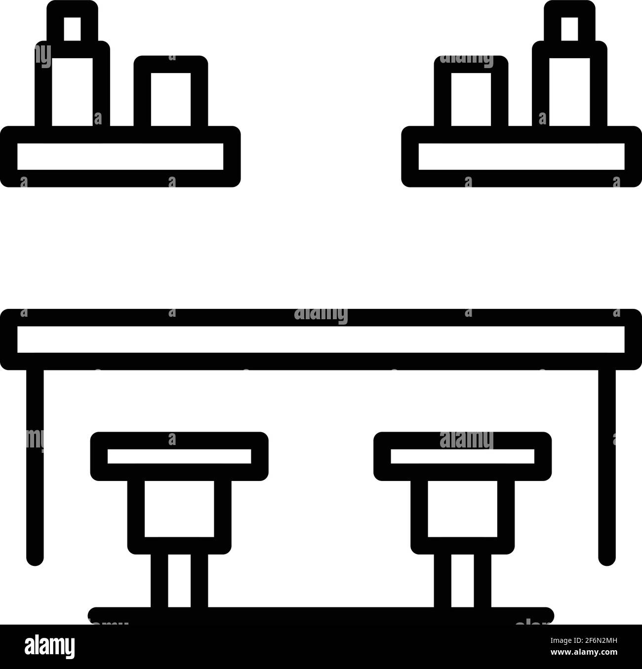 Town bar counter icon. Outline Town bar counter vector icon for web ...