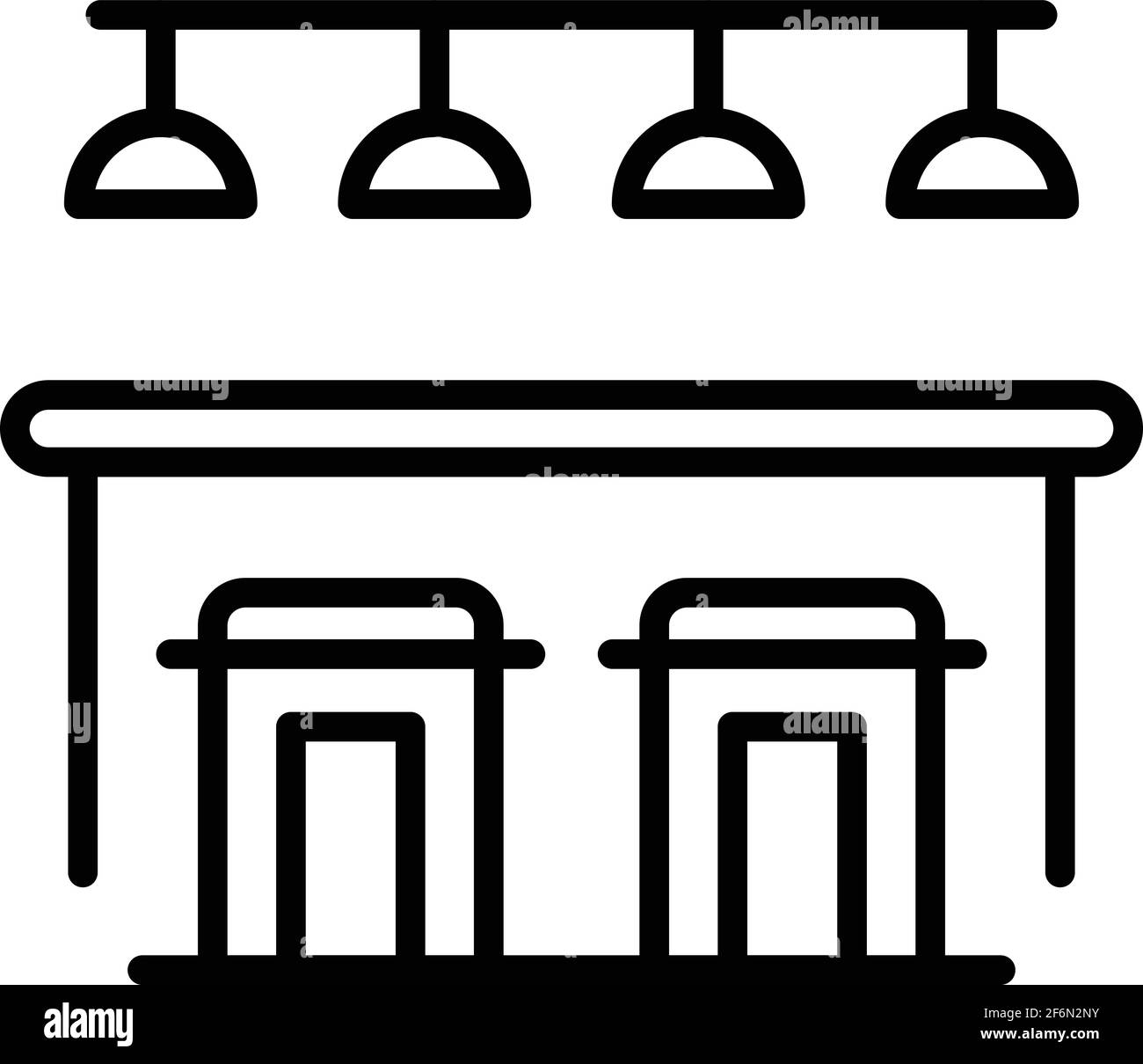 Bar counter stool icon. Outline Bar counter stool vector icon for web ... Bar counter stool icon. Outline Bar counter stool vector icon for web ...
