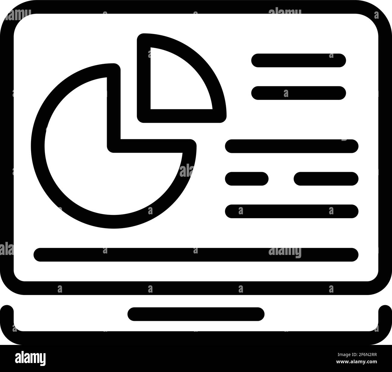 Financial report icon. Outline financial report vector icon for web ...