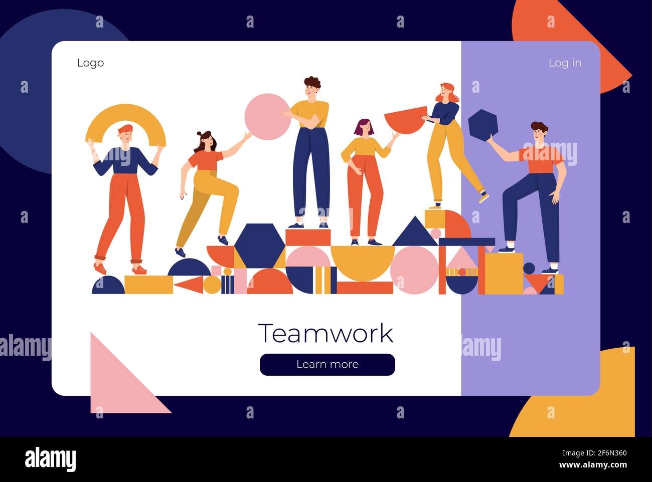 Teamwork geometric shapes Stock Vector Image & Art - Alamy