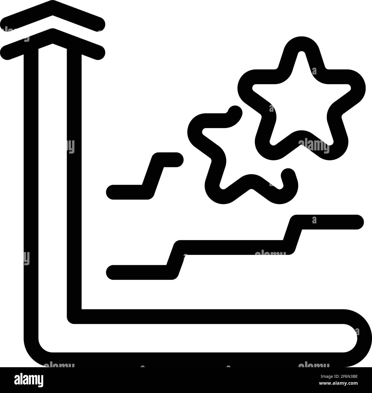 Ranking rising icon. Outline Ranking rising vector icon for web design ...