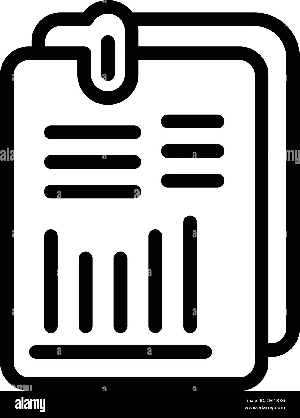 Report document icon. Outline report document vector icon for web ...