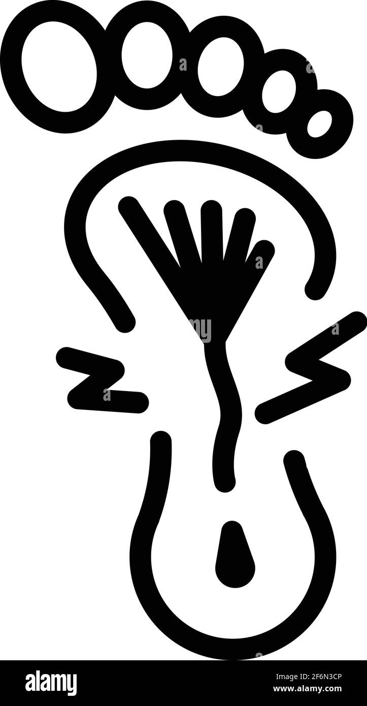 Foot accident injury icon. Outline Foot accident injury vector icon for ...