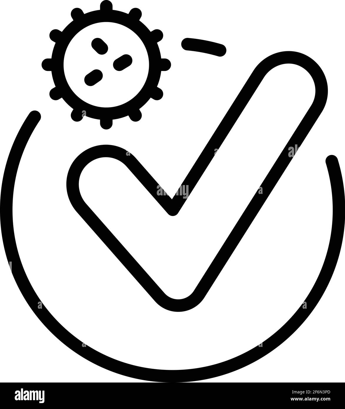 Positive covid test icon. Outline Positive covid test vector icon for ...