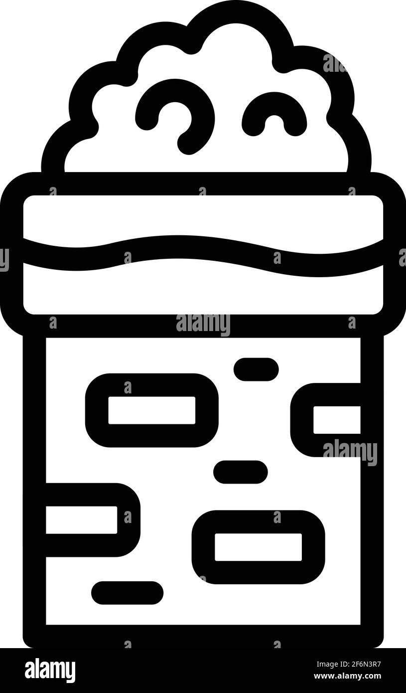Brick chimney icon. Outline brick chimney vector icon for web design ...