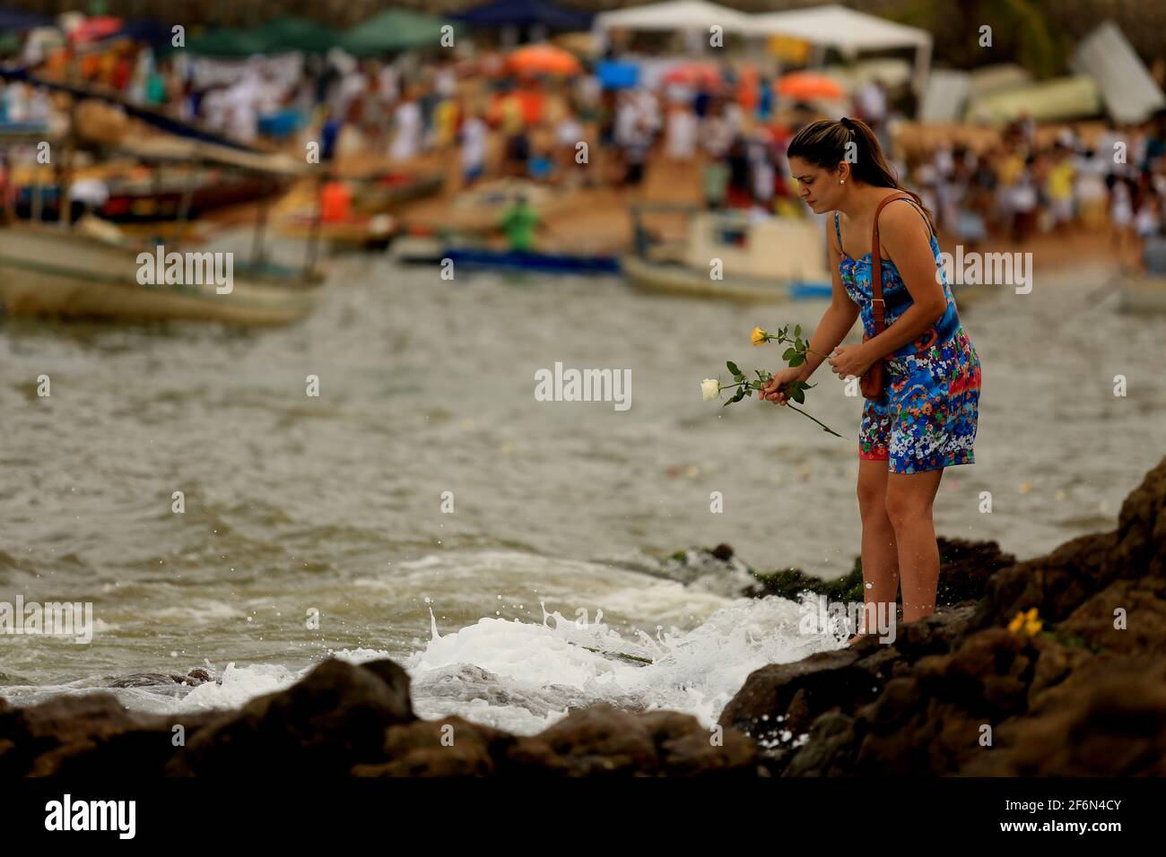 Offering afro brazilian goddess sea iemanja hi-res stock photography ...