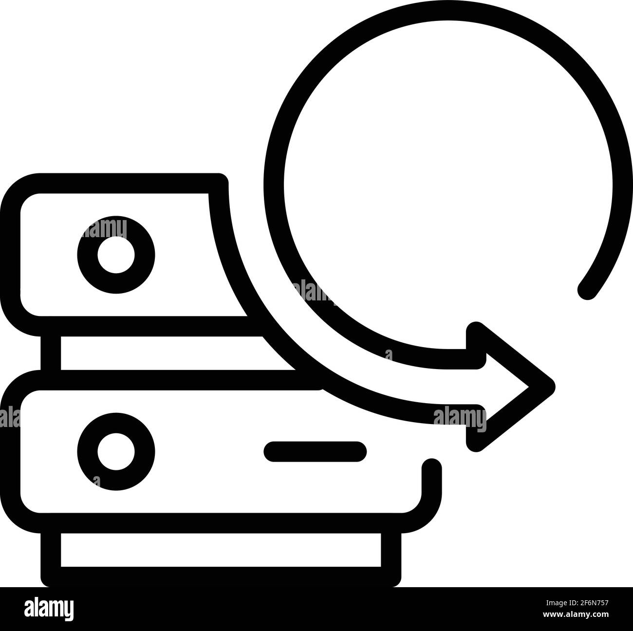 Server data copy icon. Outline Server data copy vector icon for web ...
