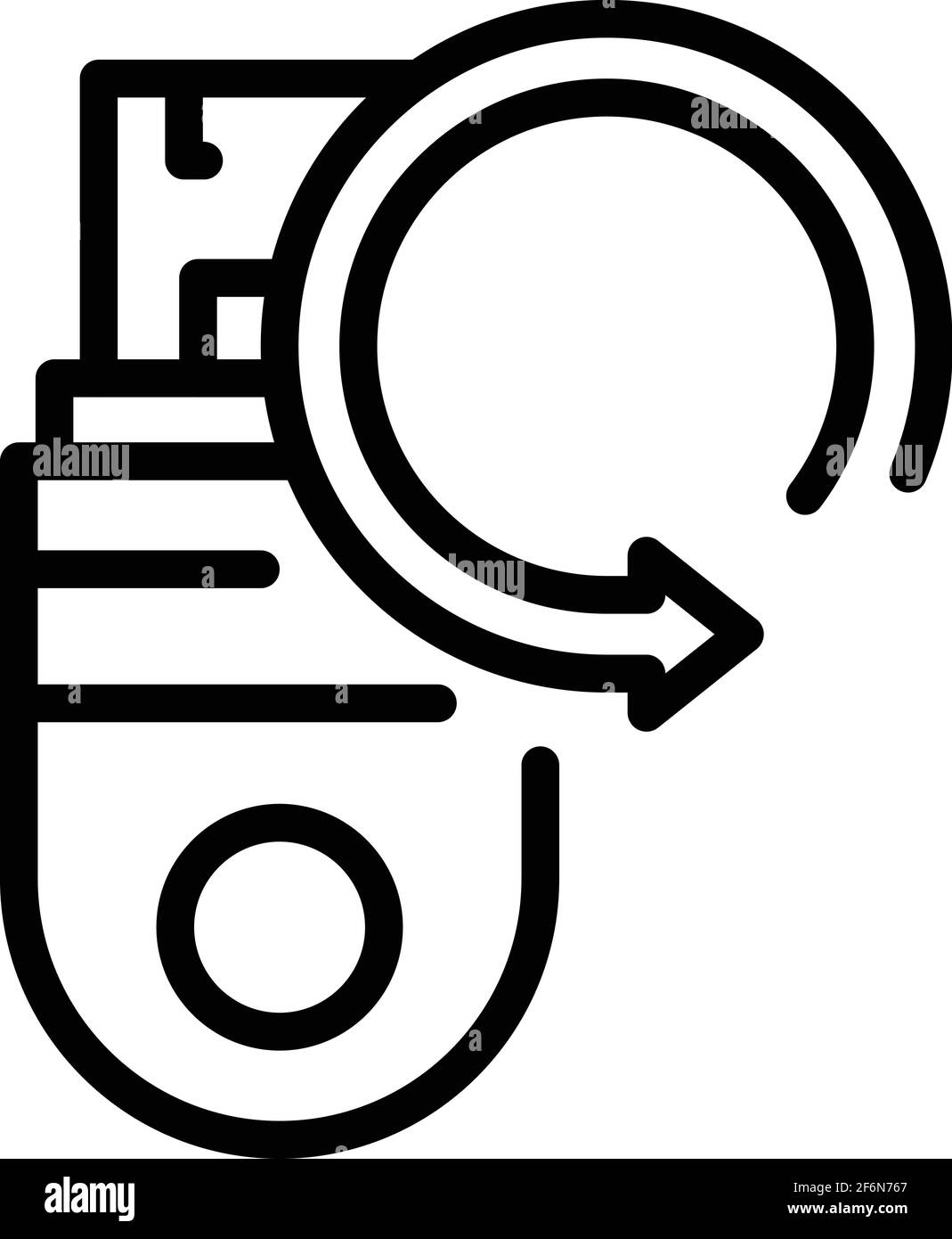 Memory stick data icon. Outline Memory stick data vector icon for web design isolated on white ...