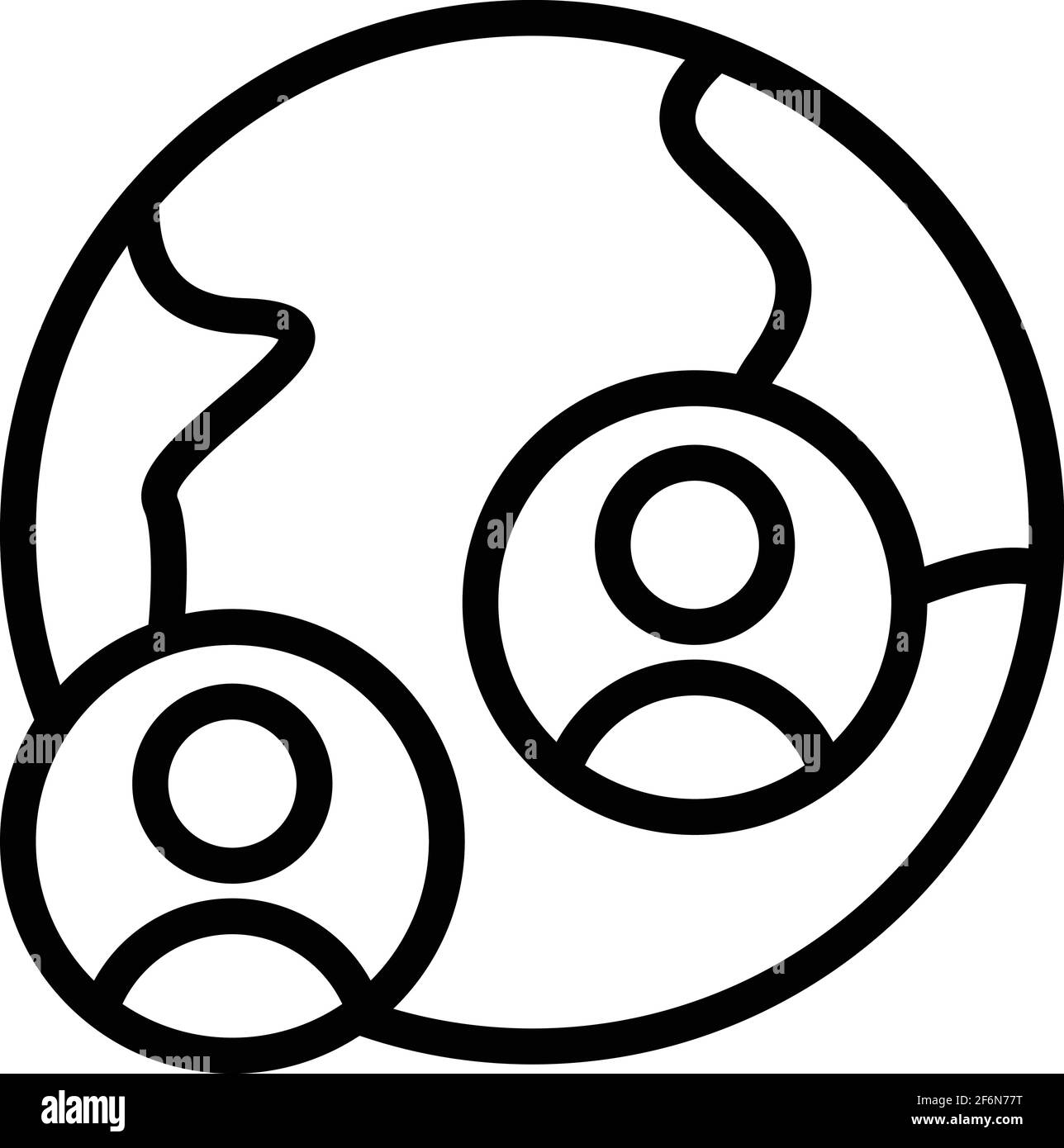 Global crew icon. Outline Global crew vector icon for web design ...