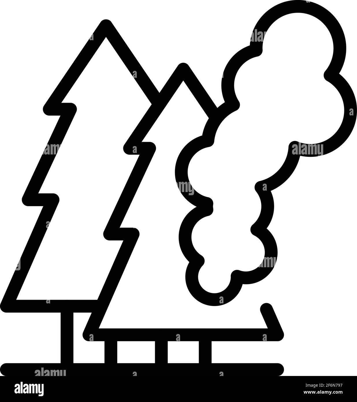 Fire forest icon. Outline Fire forest vector icon for web design ...