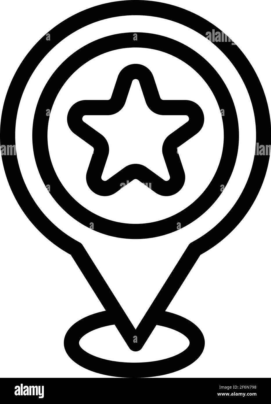 Ranking location icon. Outline Ranking location vector icon for web ...