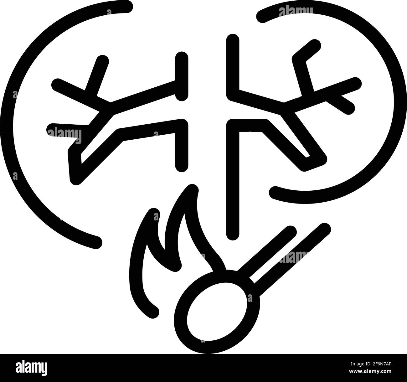 Climate wildfire icon. Outline climate wildfire vector icon for web ...