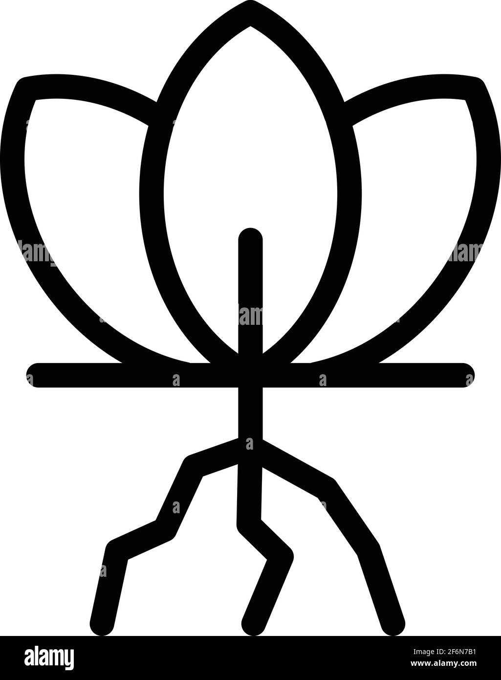 Ground plant icon. Outline Ground plant vector icon for web design ...