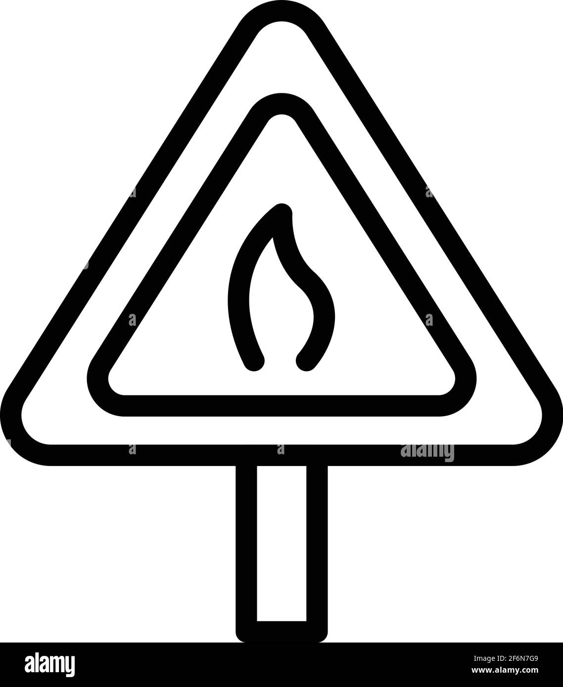 Ban burning icon. Outline ban burning vector icon for web design ...