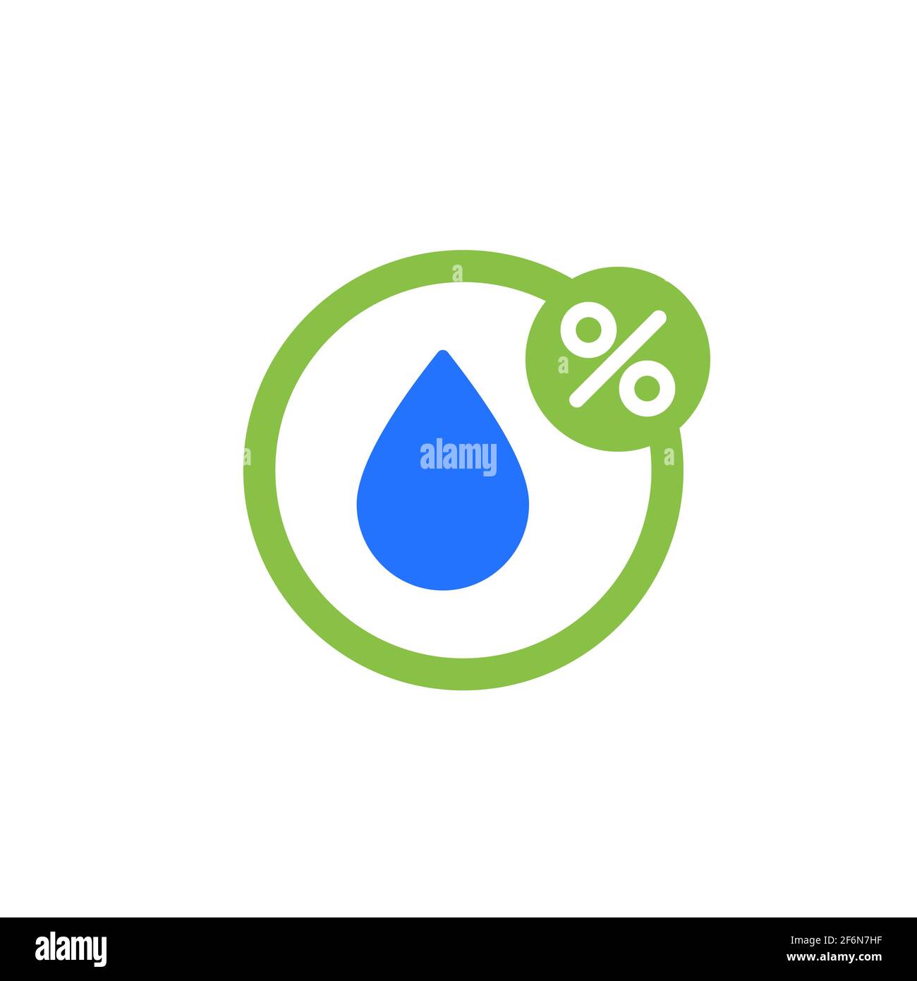 Humidity icon, water drop and percent vector Stock Vector Image & Art ...