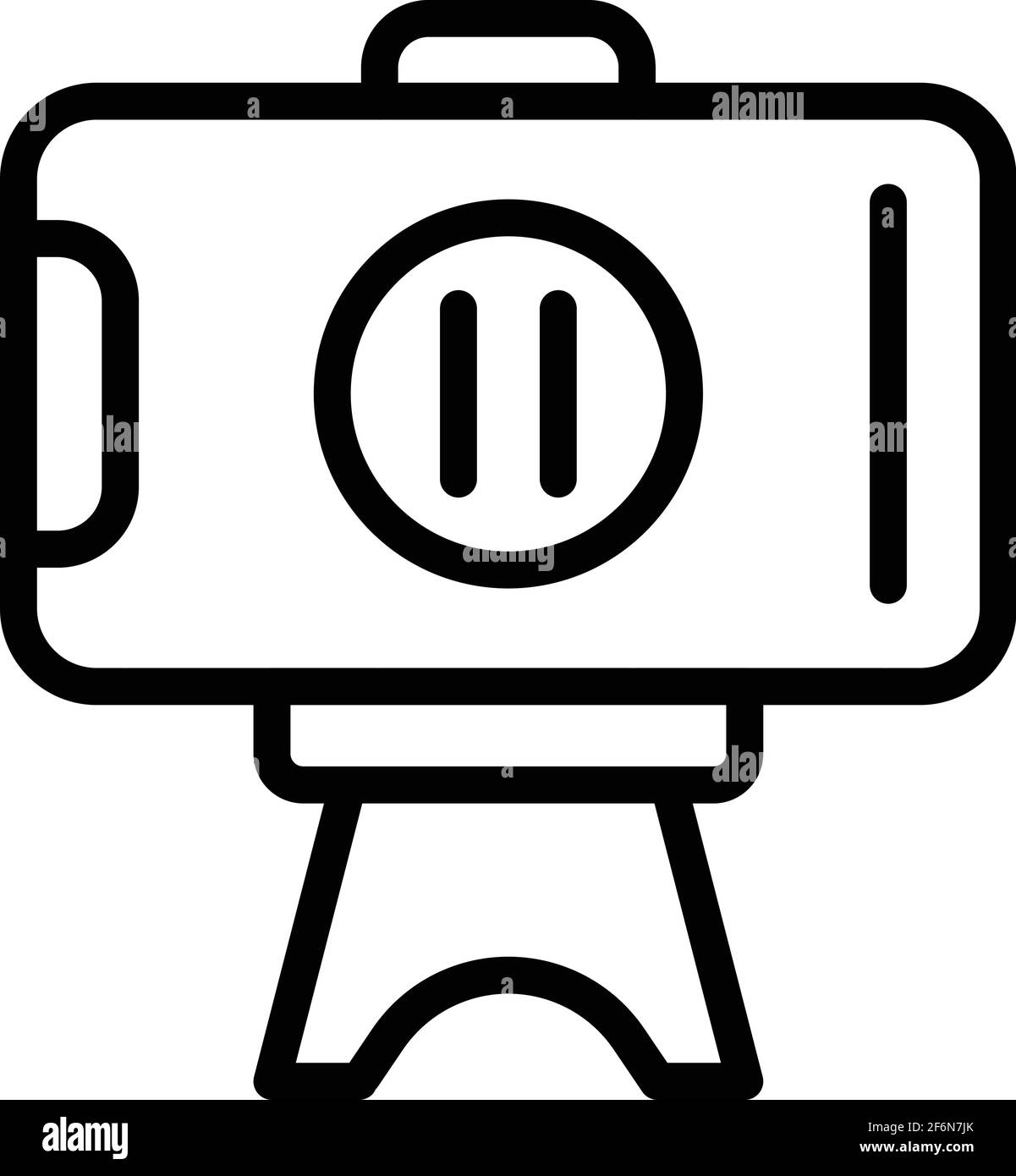 Smartphone stand icon. Outline Smartphone stand vector icon for web ...