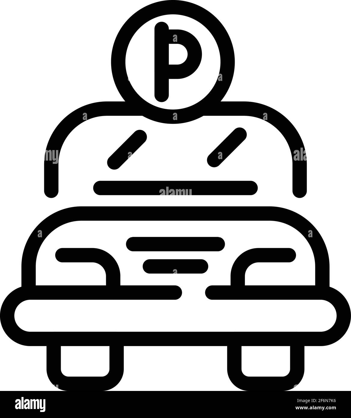Drive parking icon. Outline drive parking vector icon for web design ...