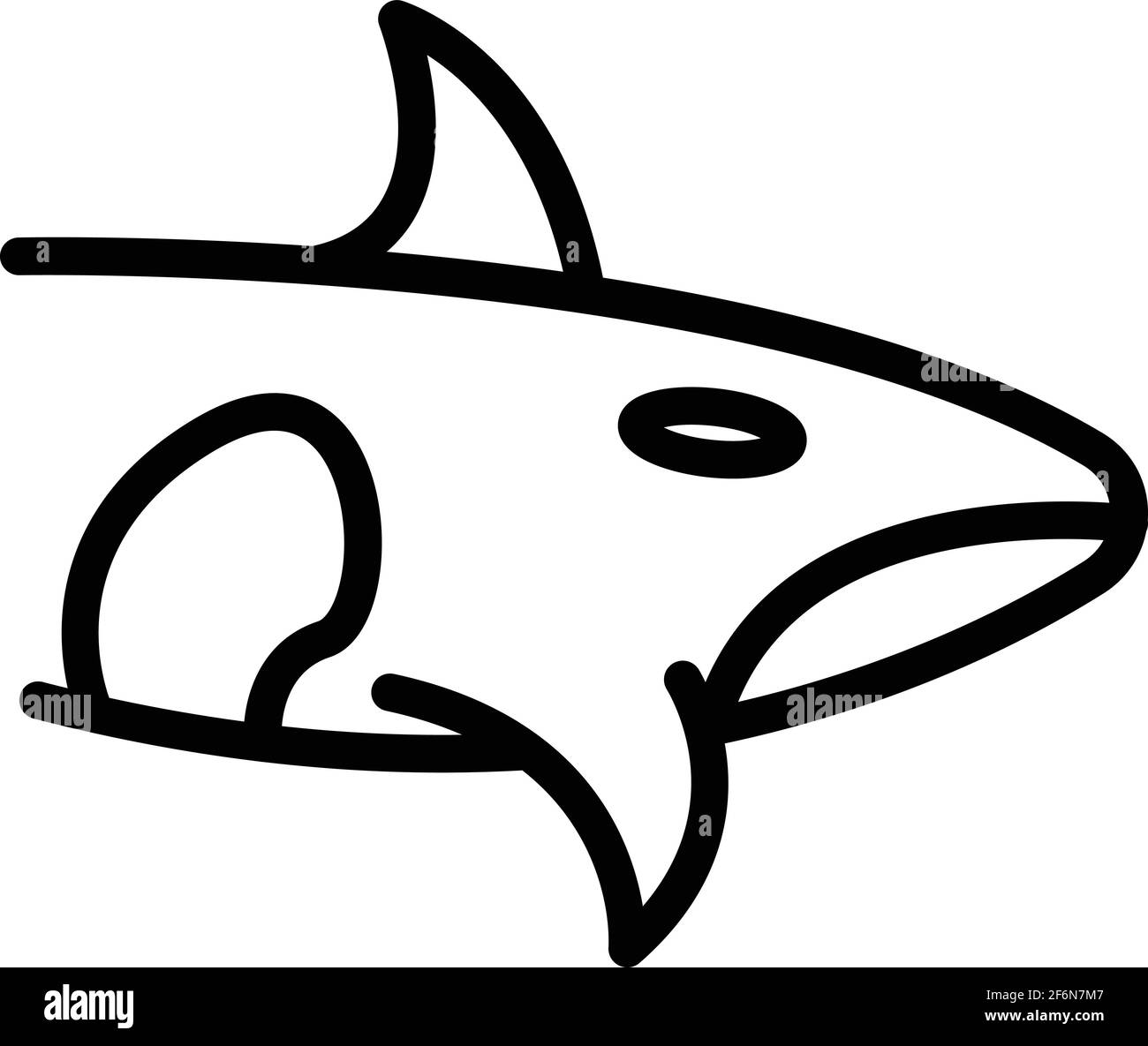 Orca killer whale icon. Outline Orca killer whale vector icon for web ...